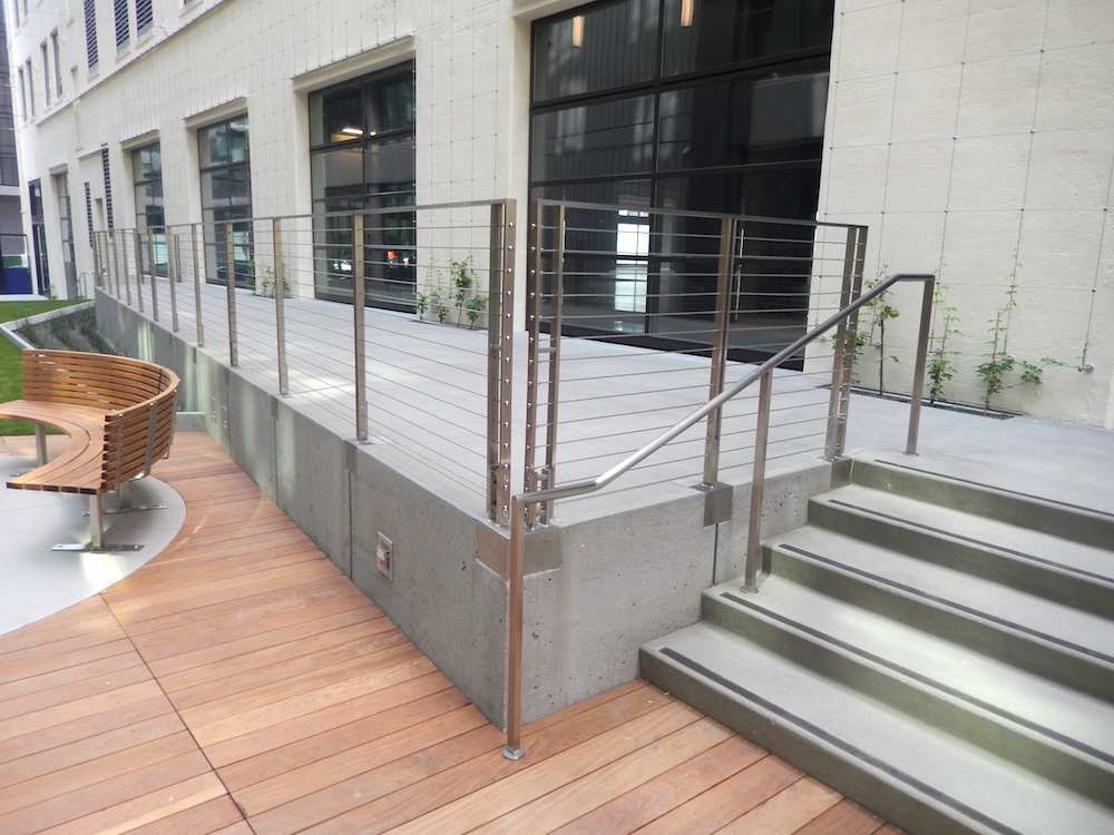 Stainless steel cable railings outdoor in San Diego, CA. Summit