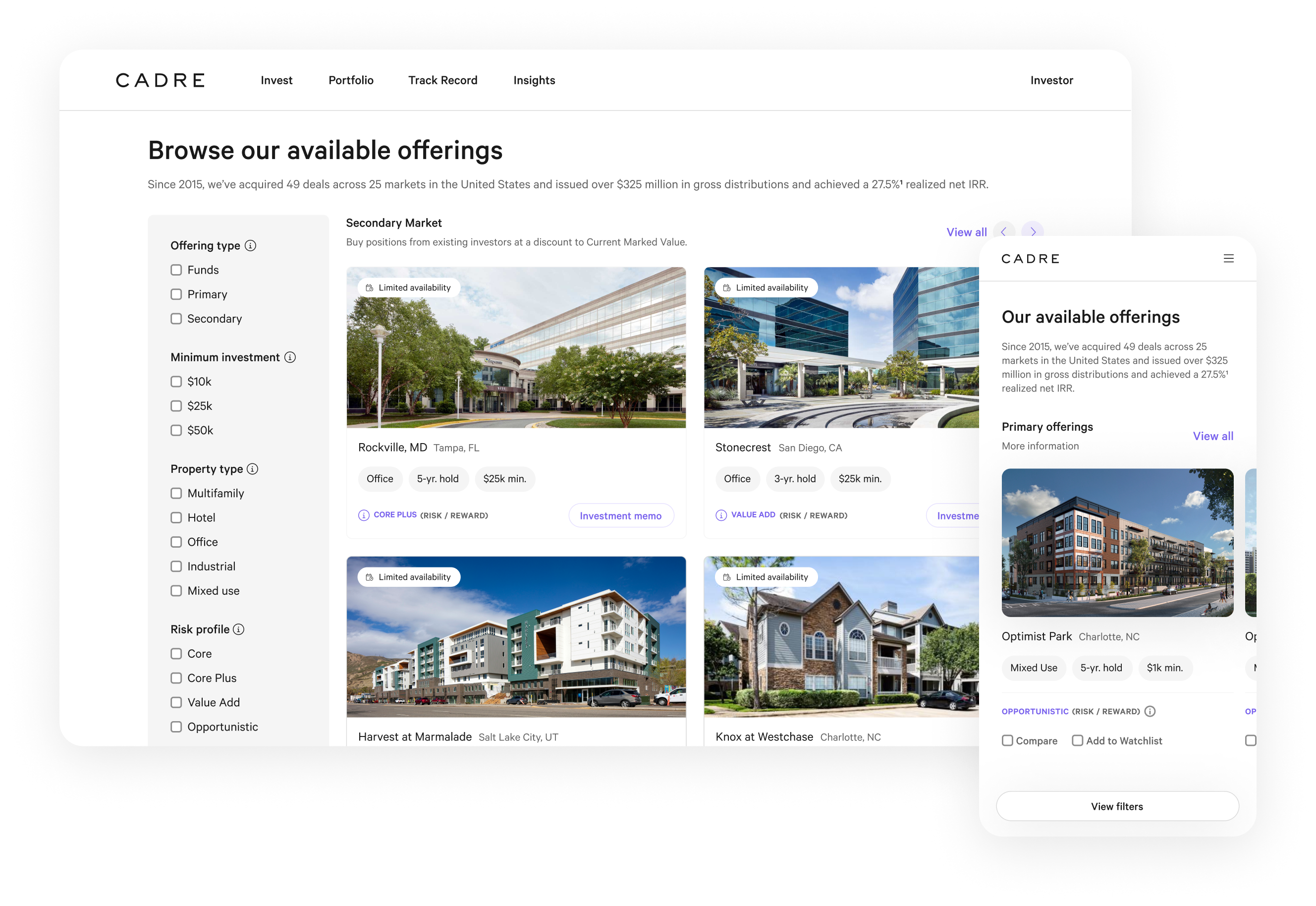 Deal By Deal Investing | Cadre