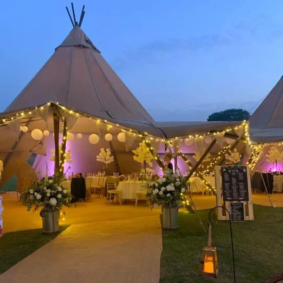Tipis for Hire for small to large events in Herts, Beds and Bucks