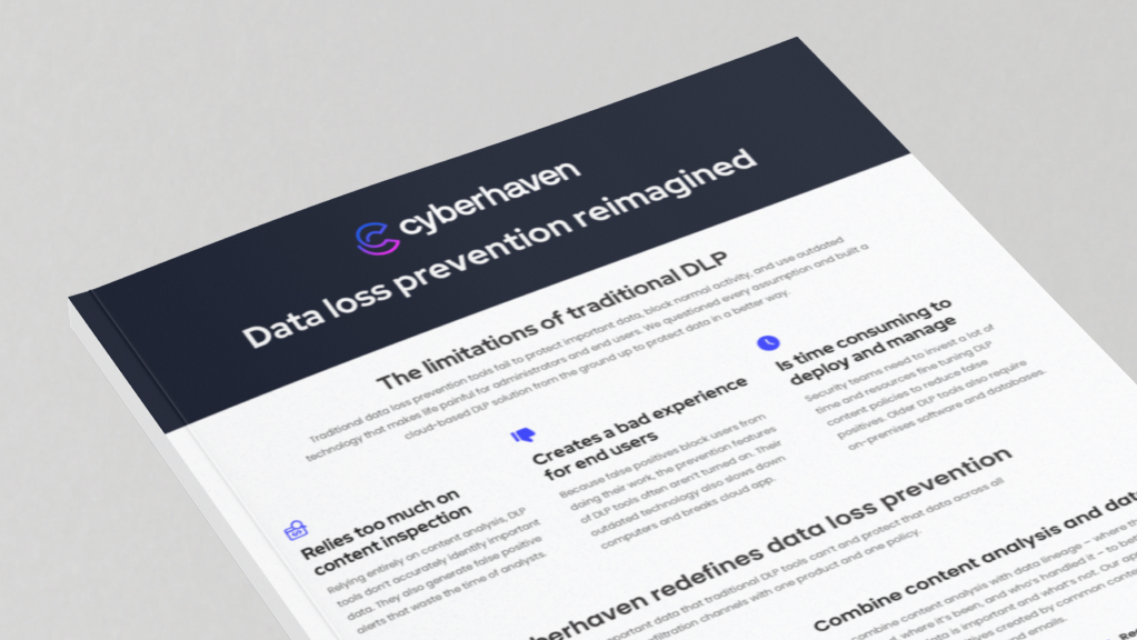 Content library | Cyberhaven