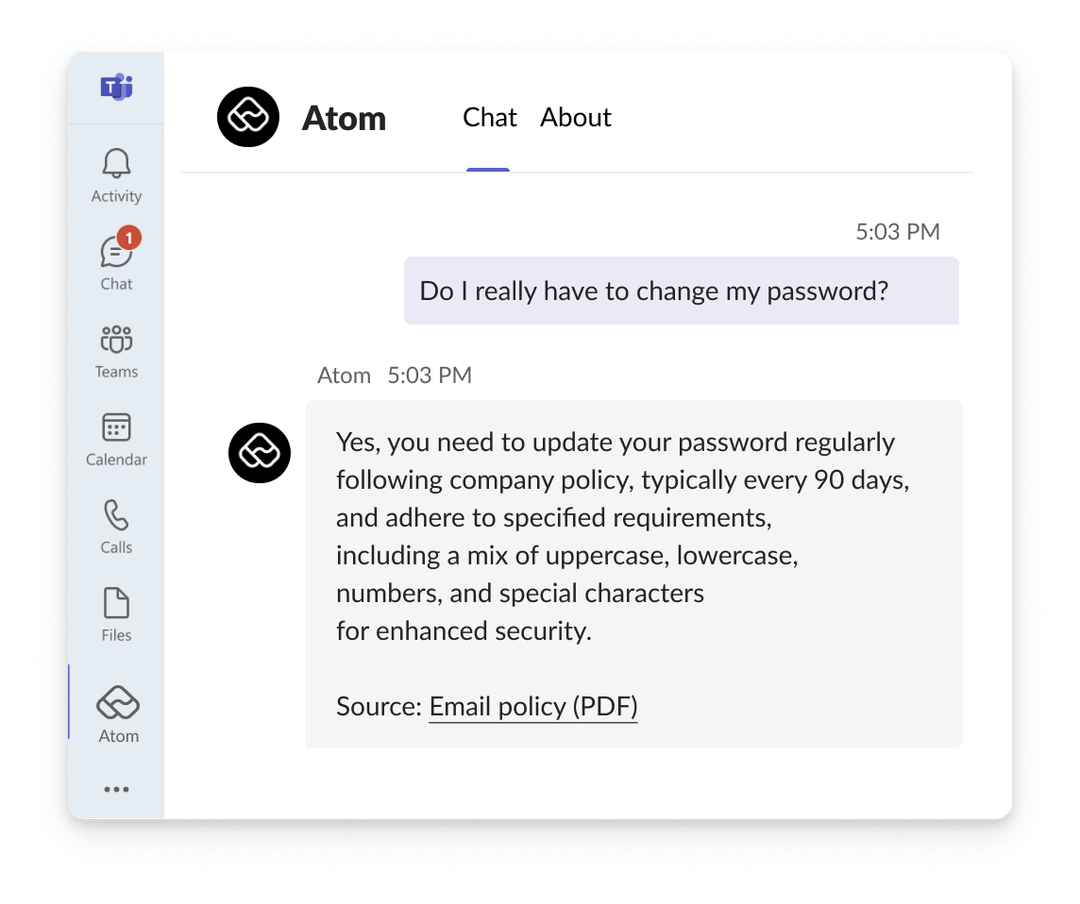 Atomicwork for Microsoft Teams | Automate IT operations and support