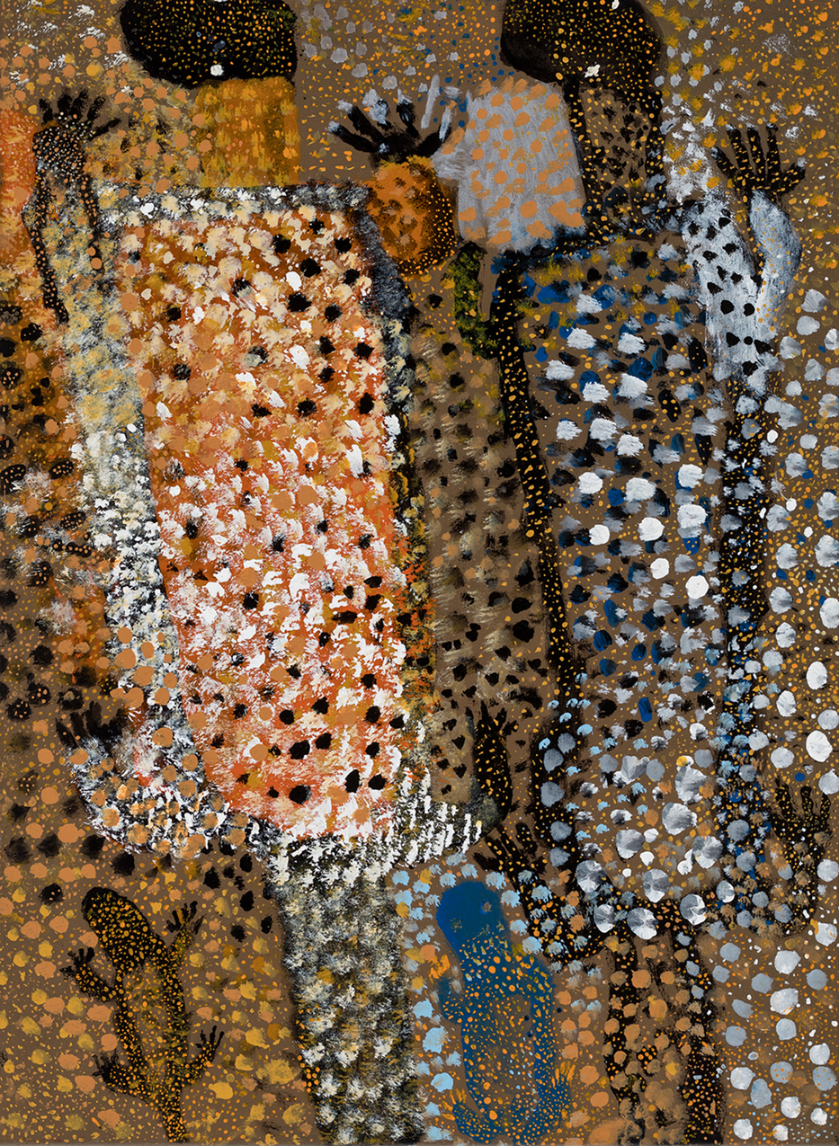 cbOne Gallery | Reggie Uluru - Wati Ngintaka Perentie Lizard Man