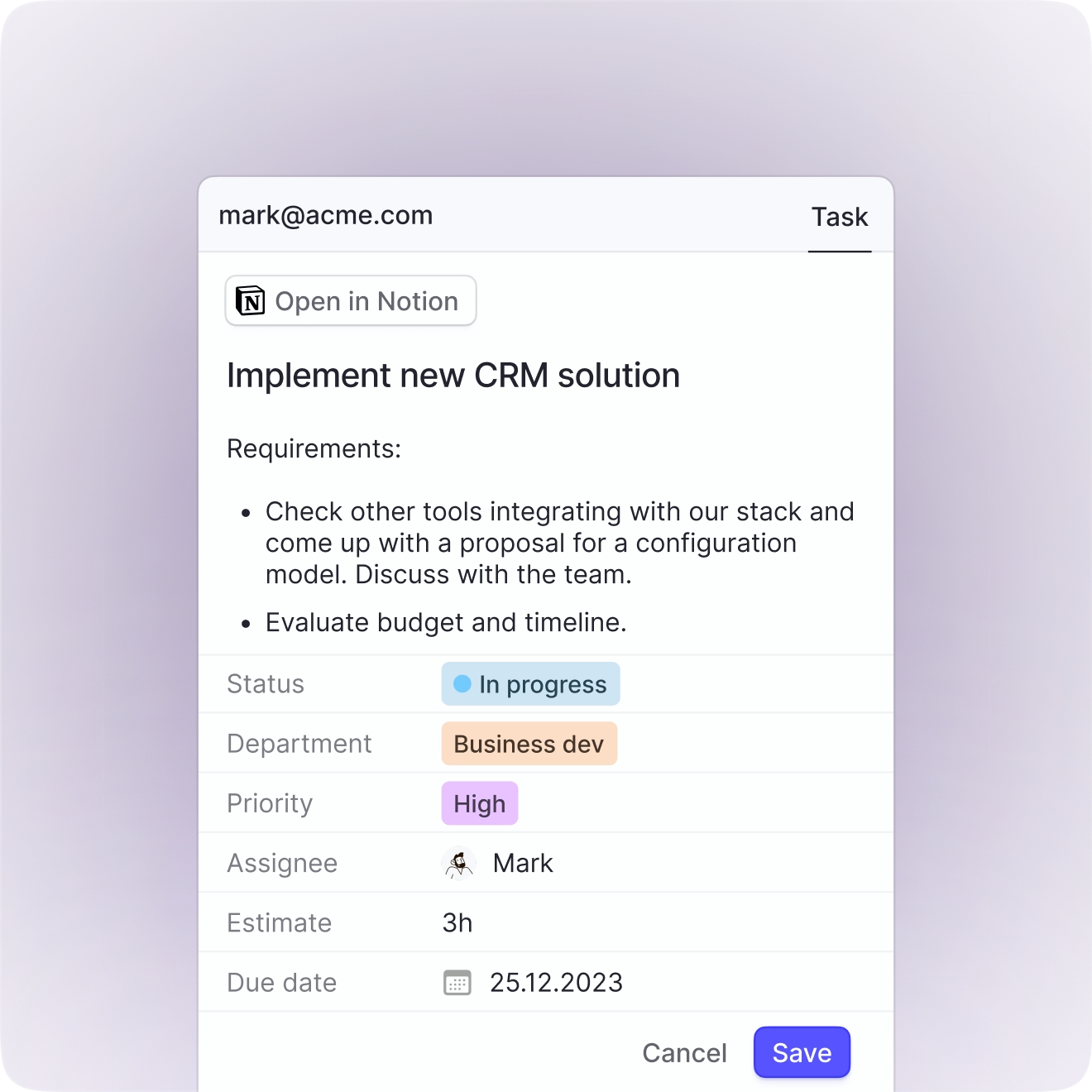 Notion Integration