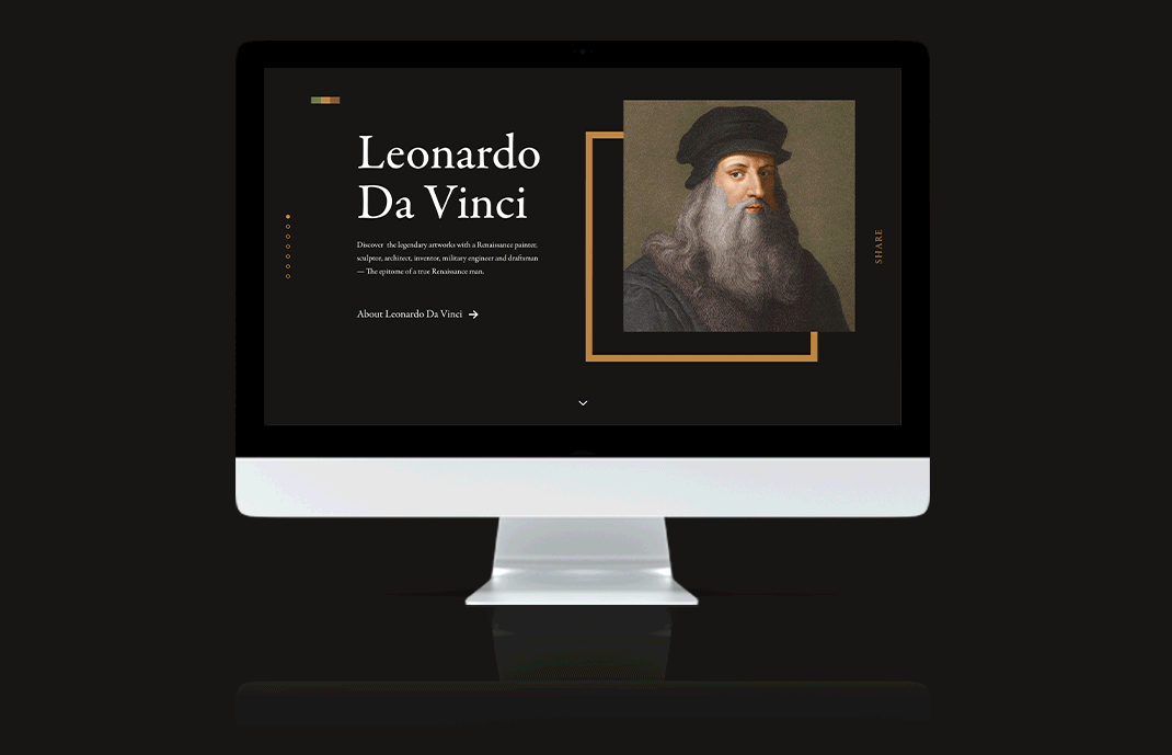 The Genius of Leonardo da Vinci - On Purple Artwork
