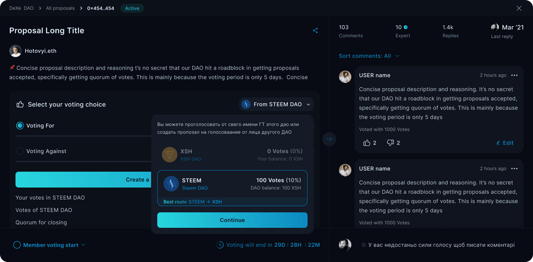 DeXe DAO Studio — create, manage & govern your DAO