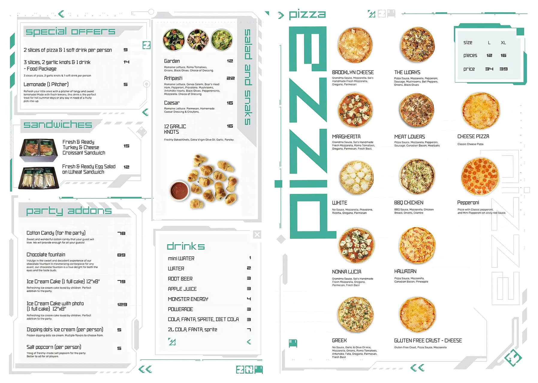 Menu For Birthday Parties