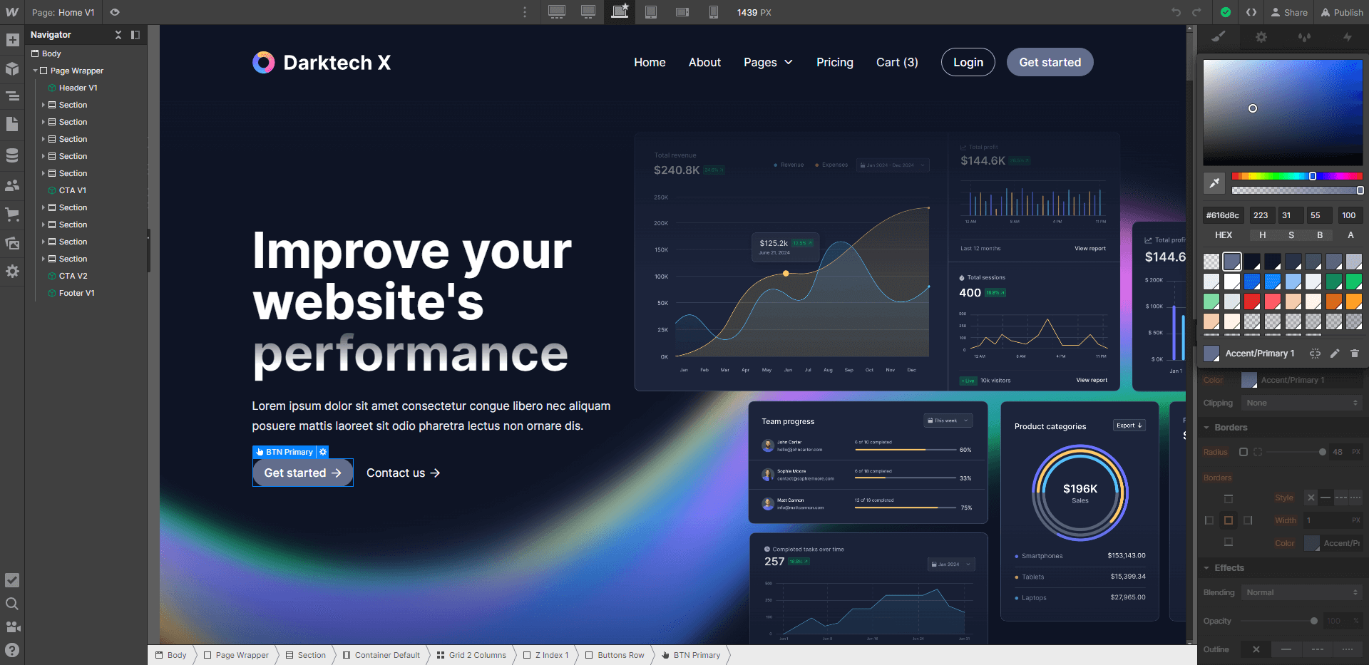 Start Here - Darktech X - Webflow Ecommerce website template