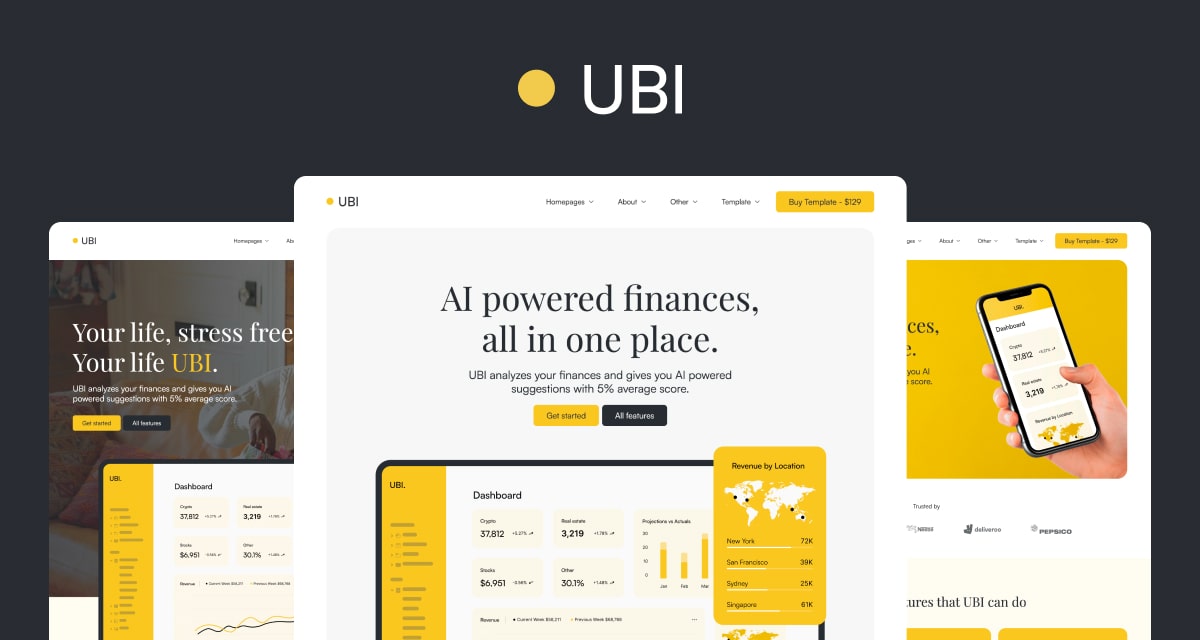 Log in | UBI - Webflow Ecommerce website template