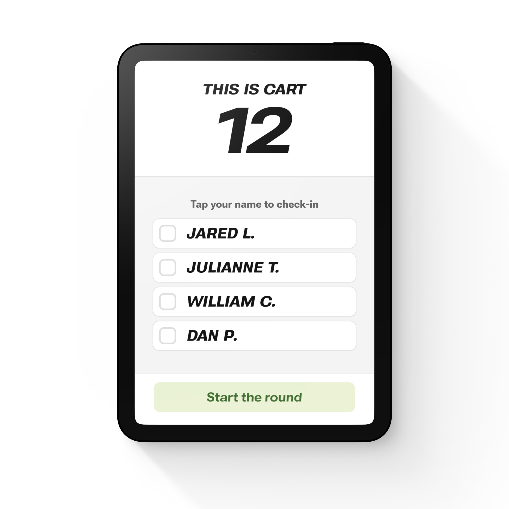 Golf Cart Screen Application