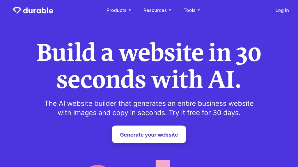Durable AI Site Builder Durable AI Site Builder