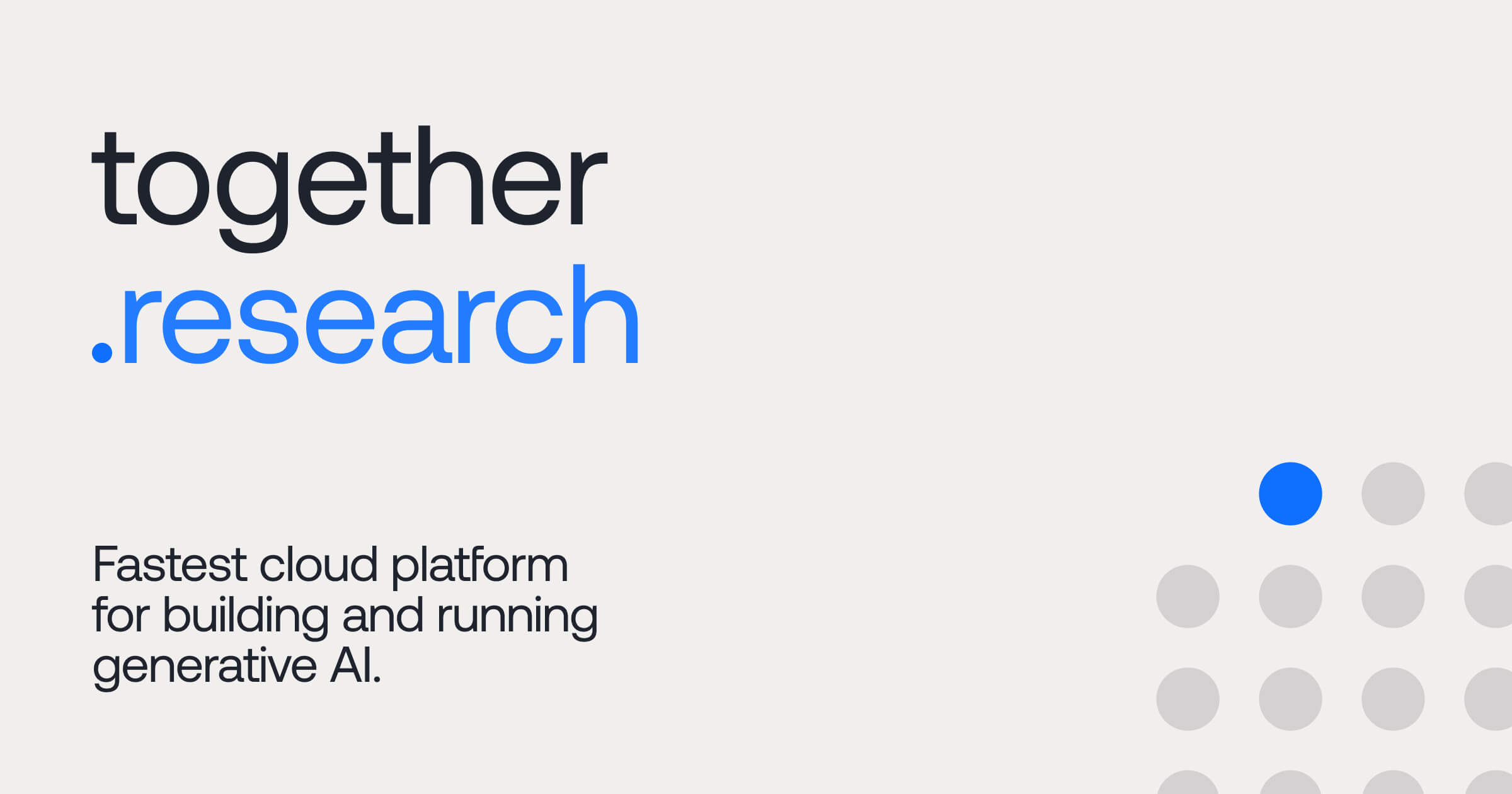 Open-source Research from Together AI | Cutting-edge Models, Datasets, and Optimizations.