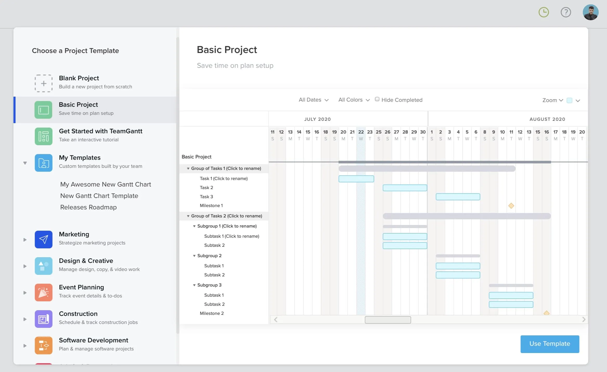 Free Project Schedule Template For Excel | TeamGantt