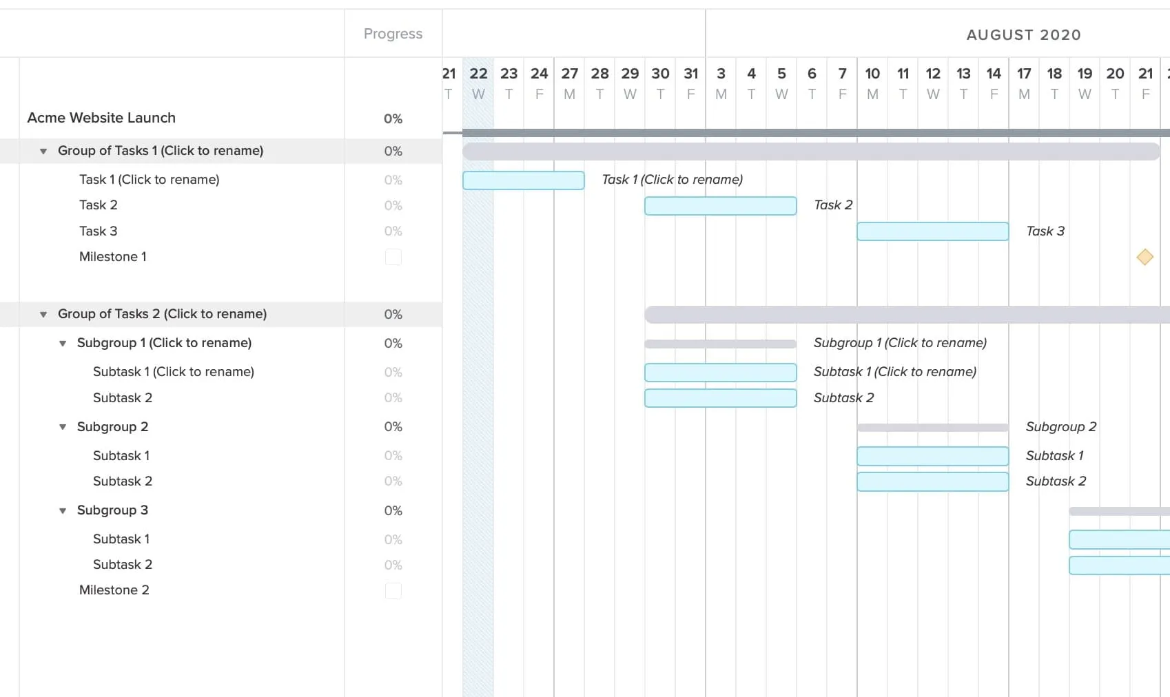 Free Project Schedule Template For Excel | TeamGantt