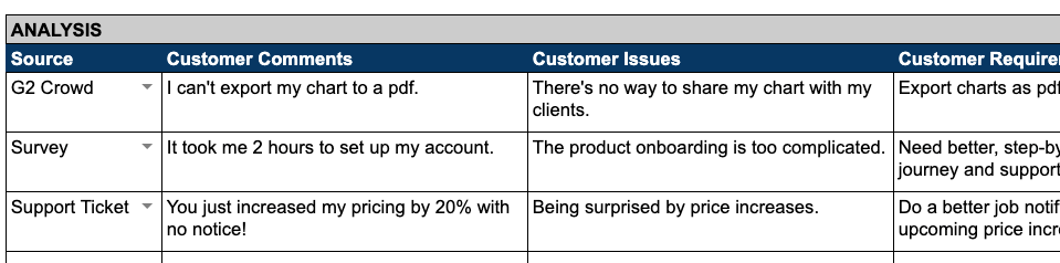 Voice of the Customer (VOC) Template | Growth Business Templates