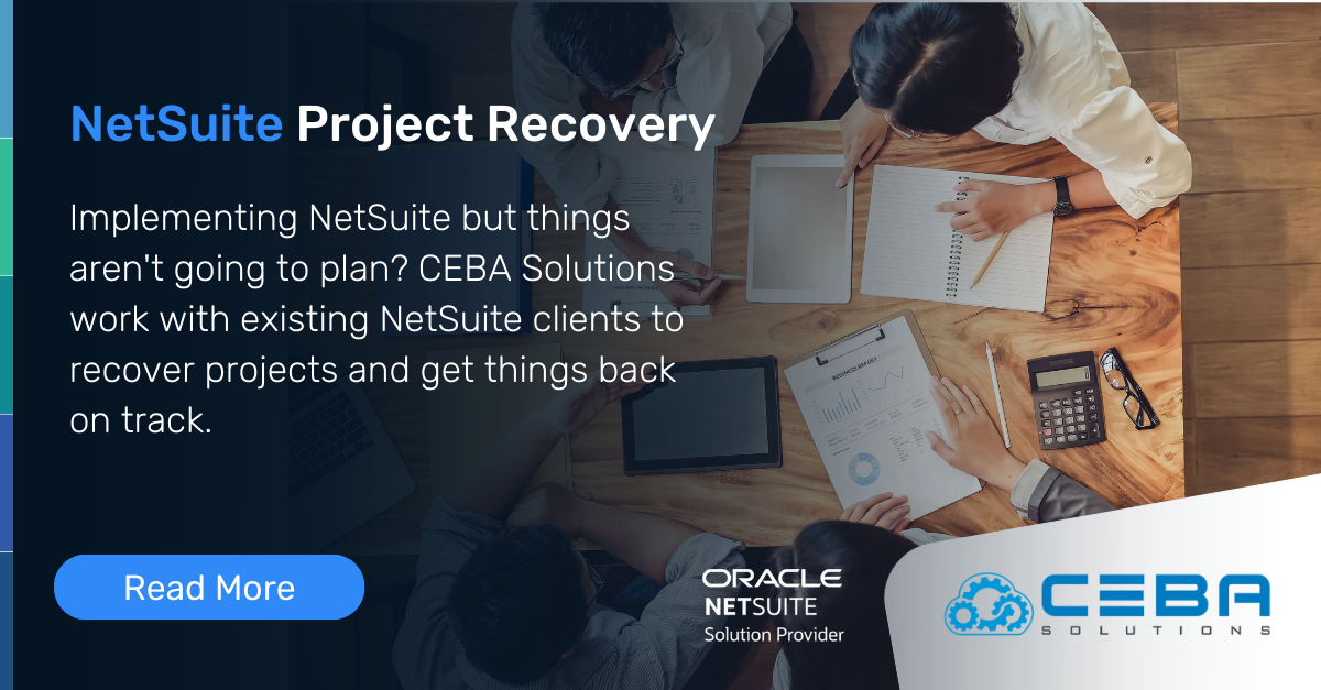 NetSuite Project Recovery | CEBA Solutions