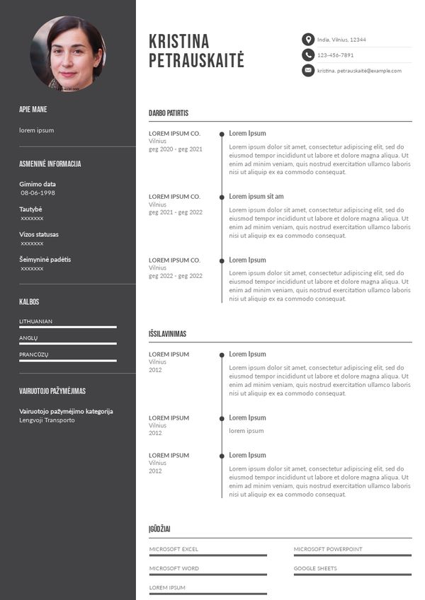 CV šablono naudojimas ir efektyvaus CV rašymo gidas