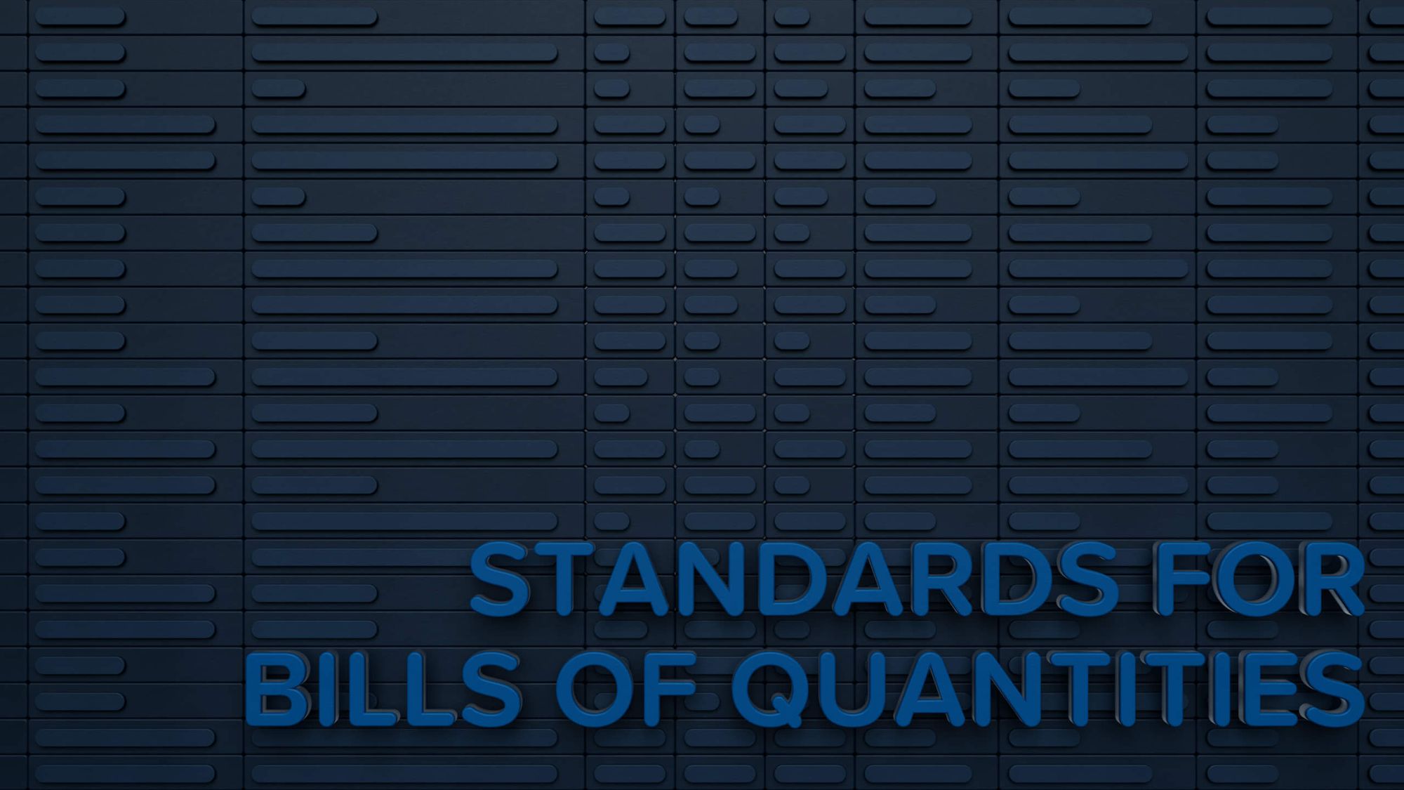 Standards for Bills of Quantities — Kreo