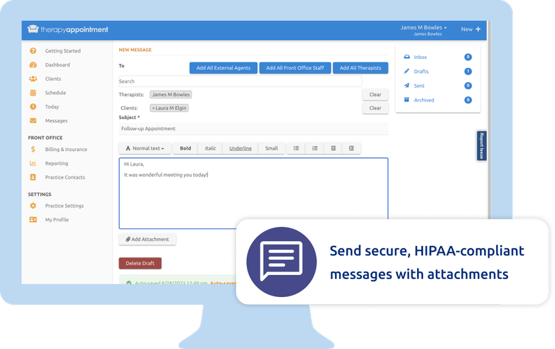 Client Portal | TherapyAppointment
