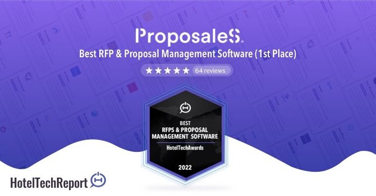 Proposales ranks first on Hotel Tech Report for the best RFP & Proposal ...