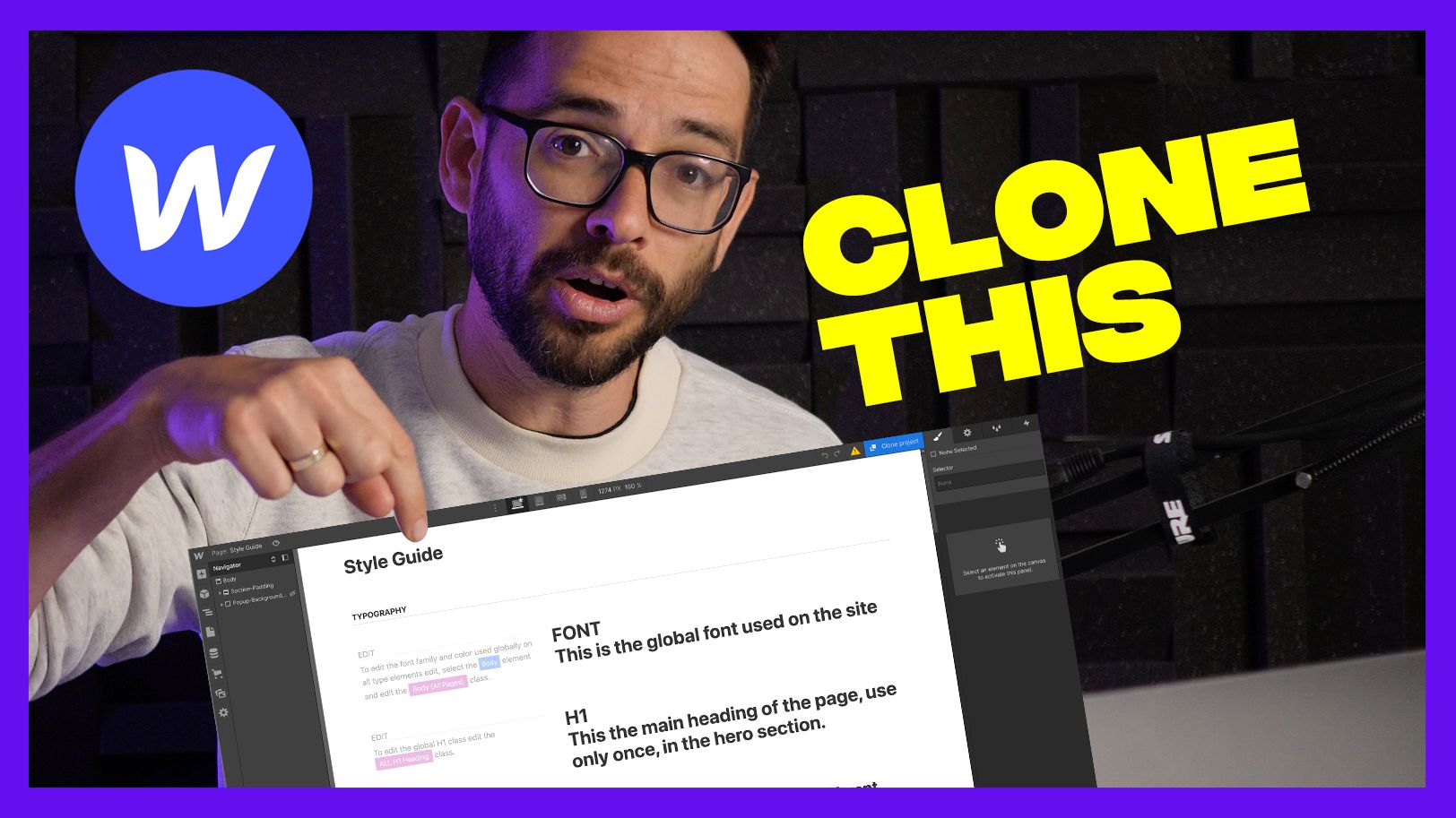 Get Webflow Project Starter Style Guide Template