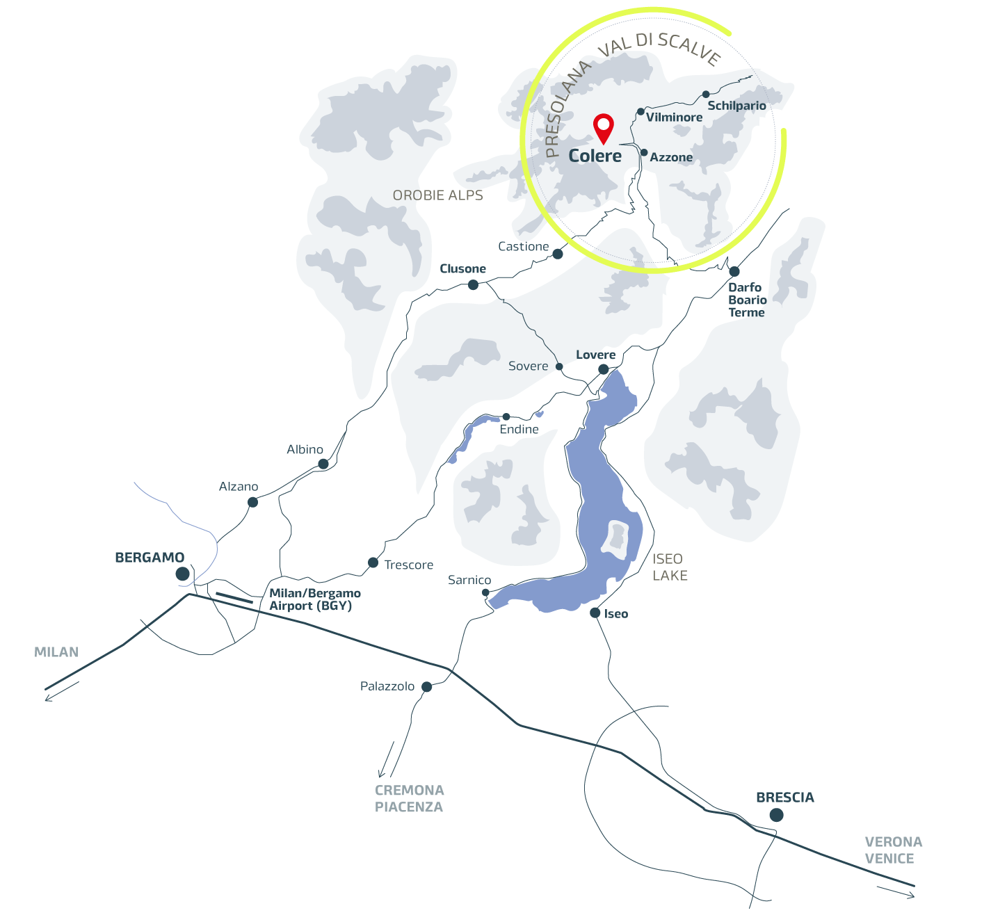 Colere, where to ski near Milan, Bergamo and Brescia
