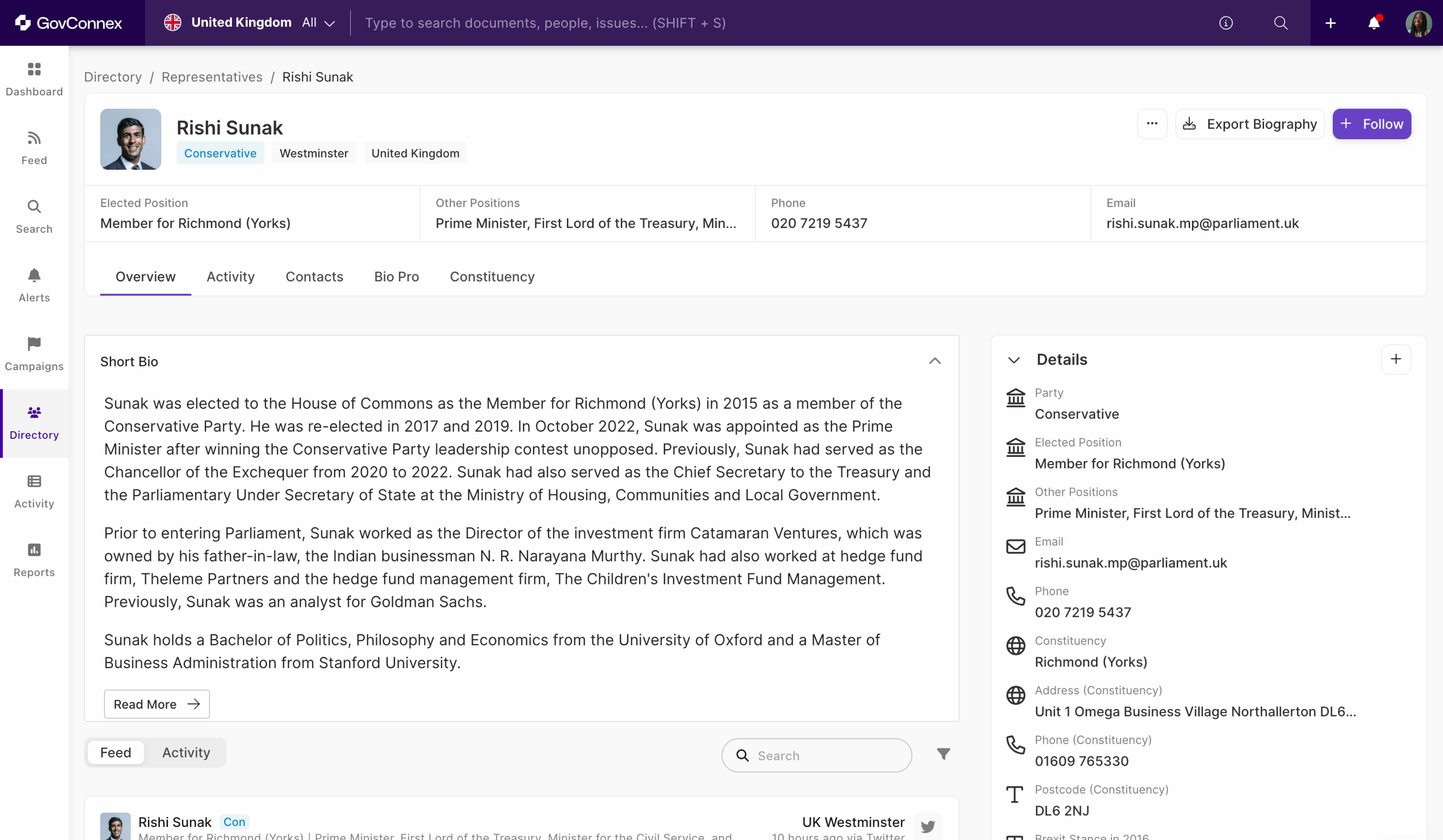 GovConnex | The Leading Political Intelligence and CRM Software