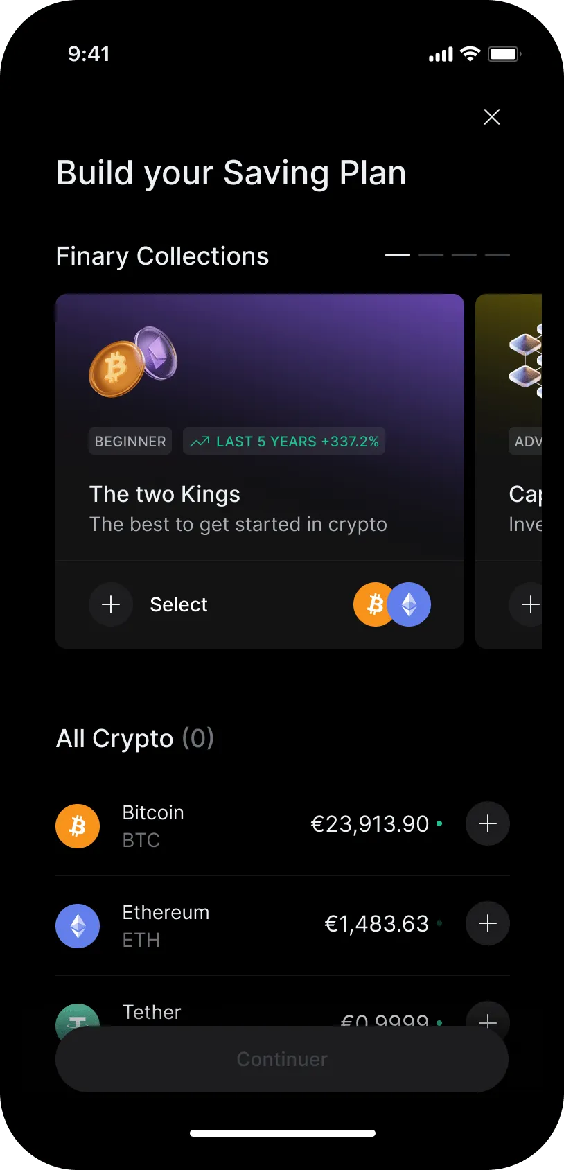 Invest in crypto - Open an account in 5 minutes - Finary