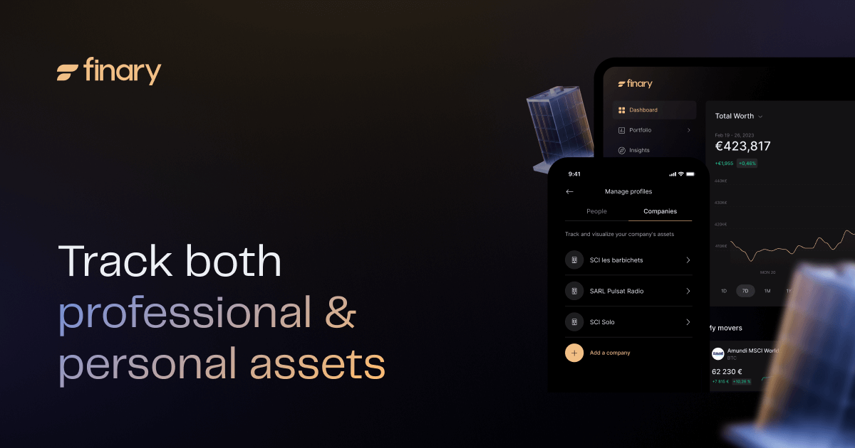 Finary Pro - Your professional and personal assets in one place.
