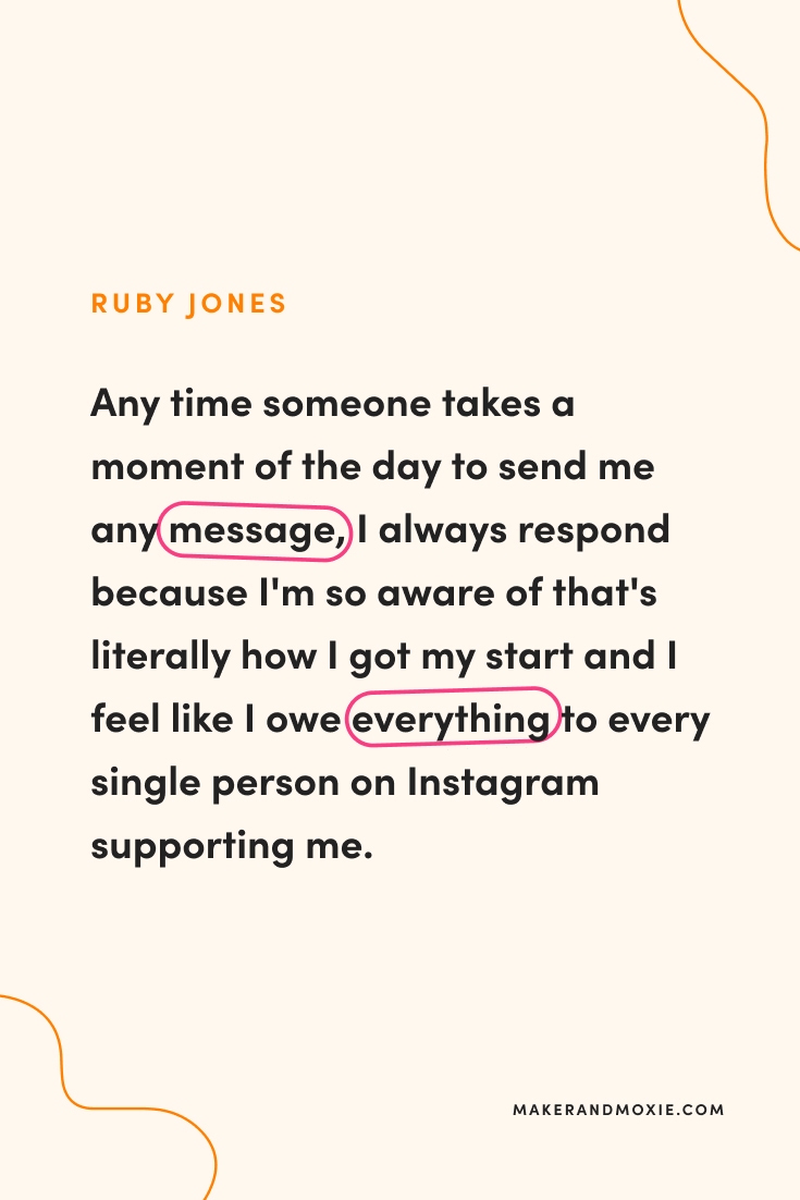Ruby Jones on sticking to your values, following your creative ...