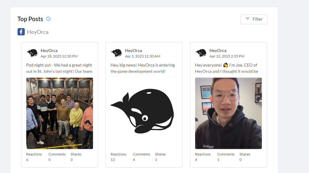 HeyOrca's Expanded Top Performing Posts in Competitor Reports | HeyOrca