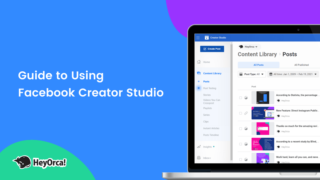A Social Media Manager's Guide to Facebook Creator Studio | HeyOrca