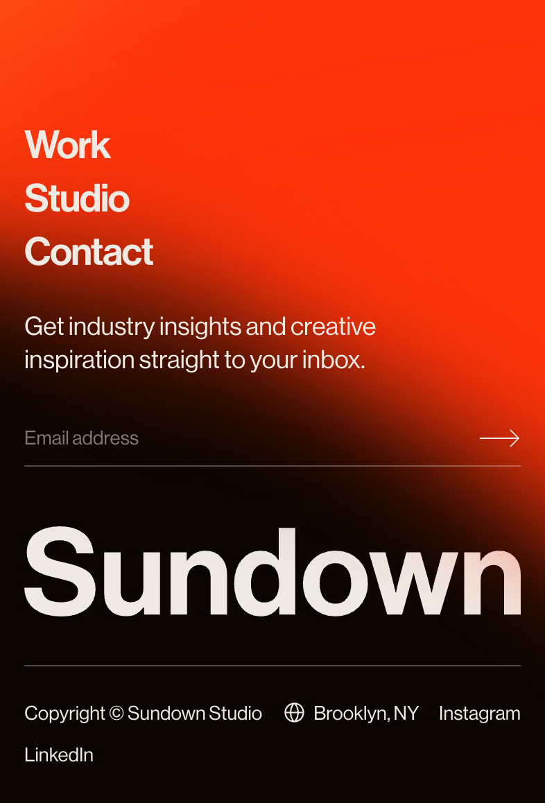 Footer | Sundown Studio