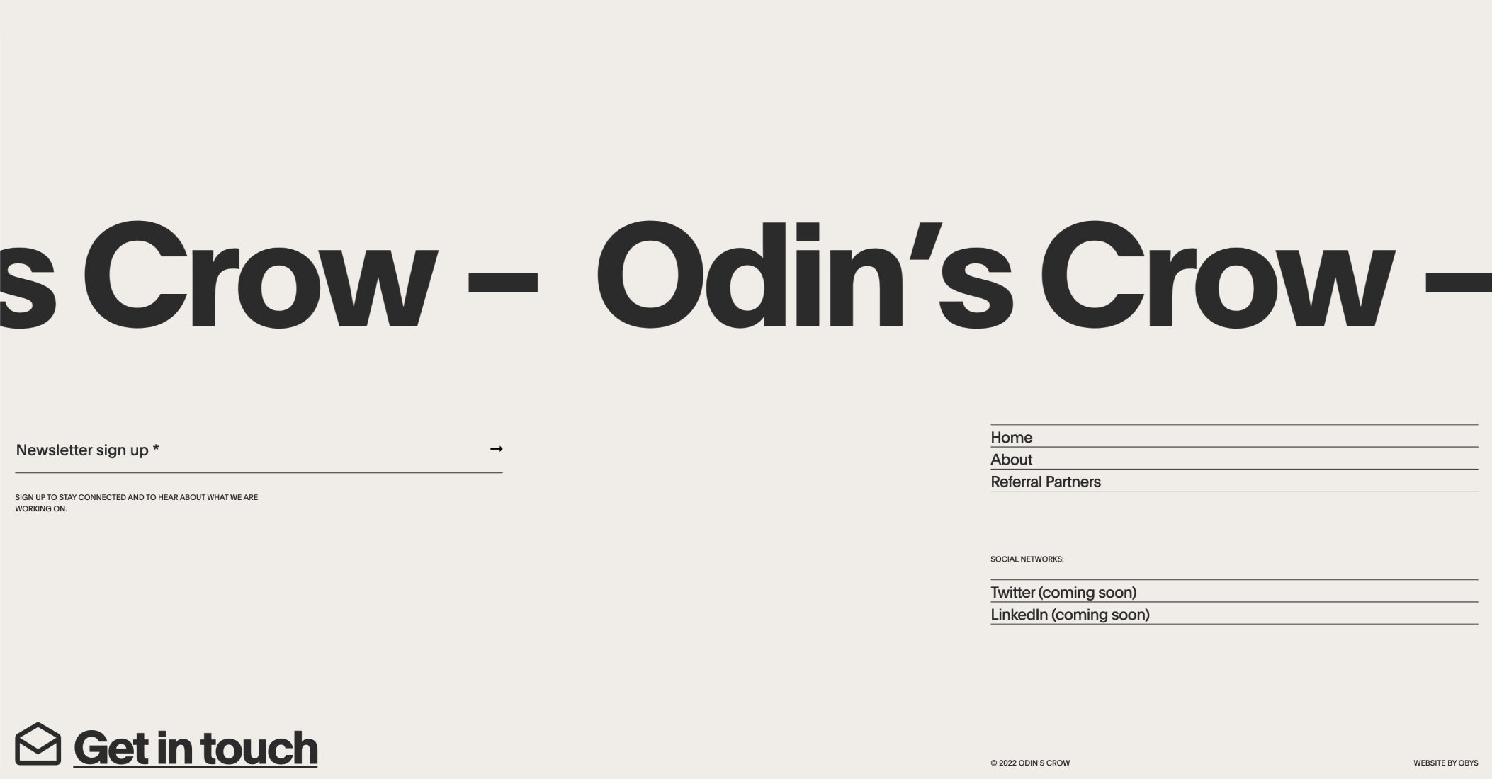 Footer | Odin's Crow