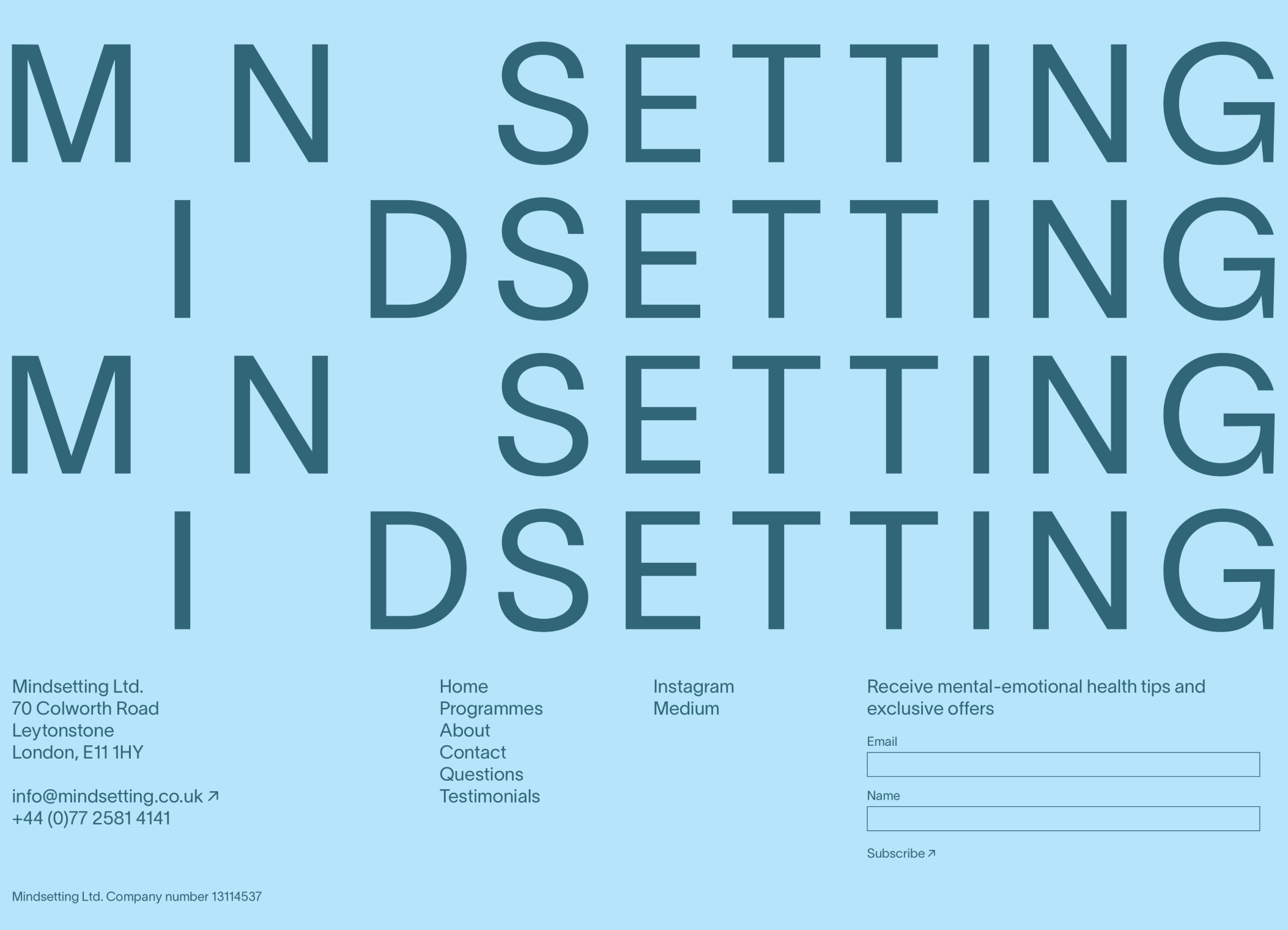 Footer | Mindsetting