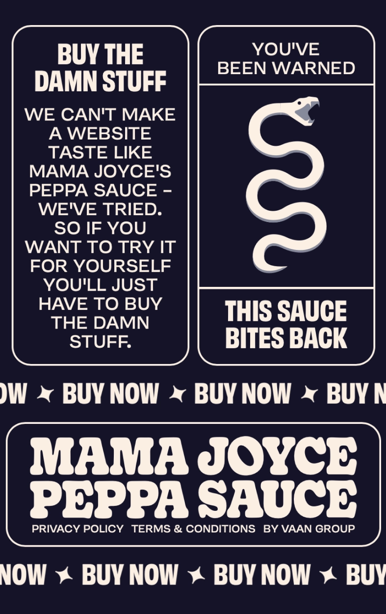 Footer | Mama Joyce Peppa Sauce