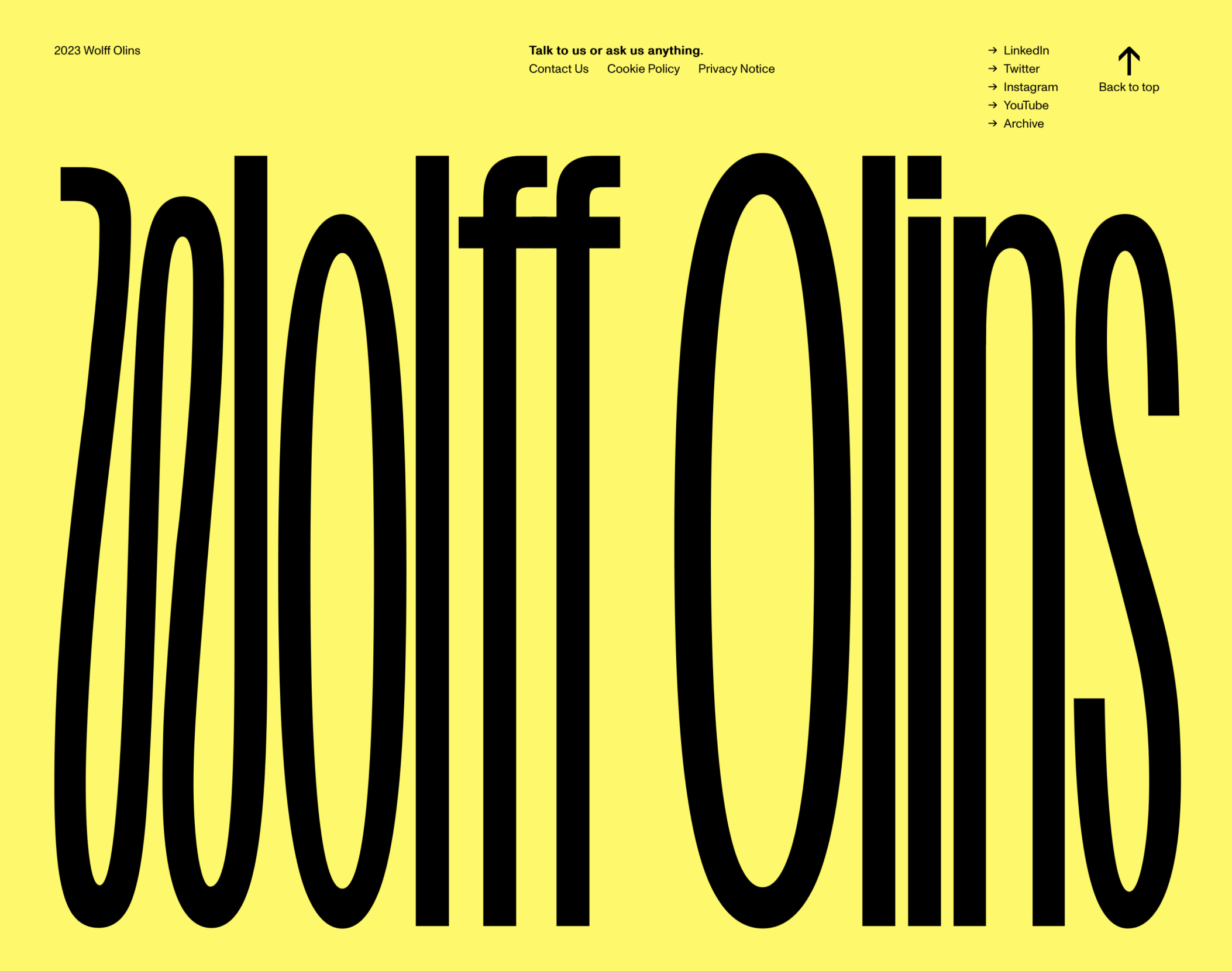 Footer | Wolff Olins