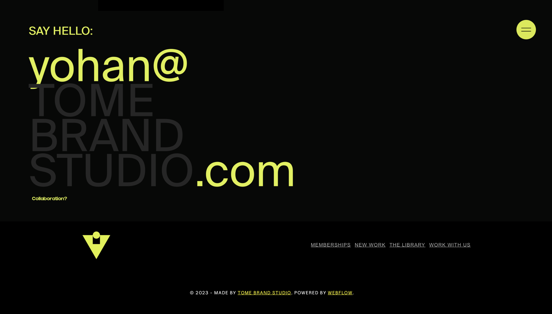 Footer | Tome Brand Studio