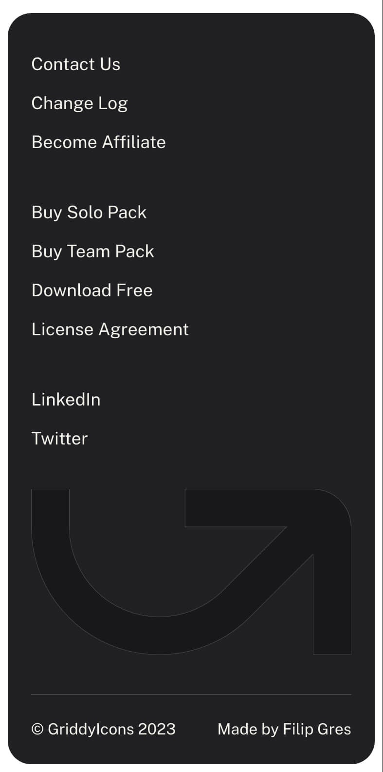 Footer | Griddy Icons