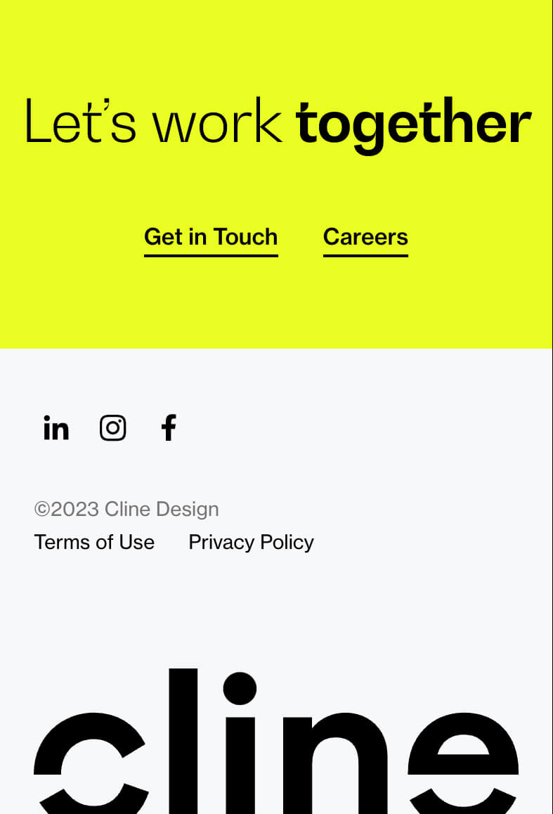 Footer | Cline Design Associates