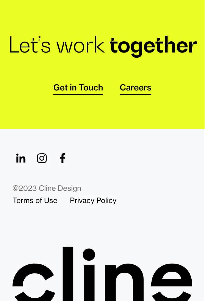 Footer | Cline Design Associates