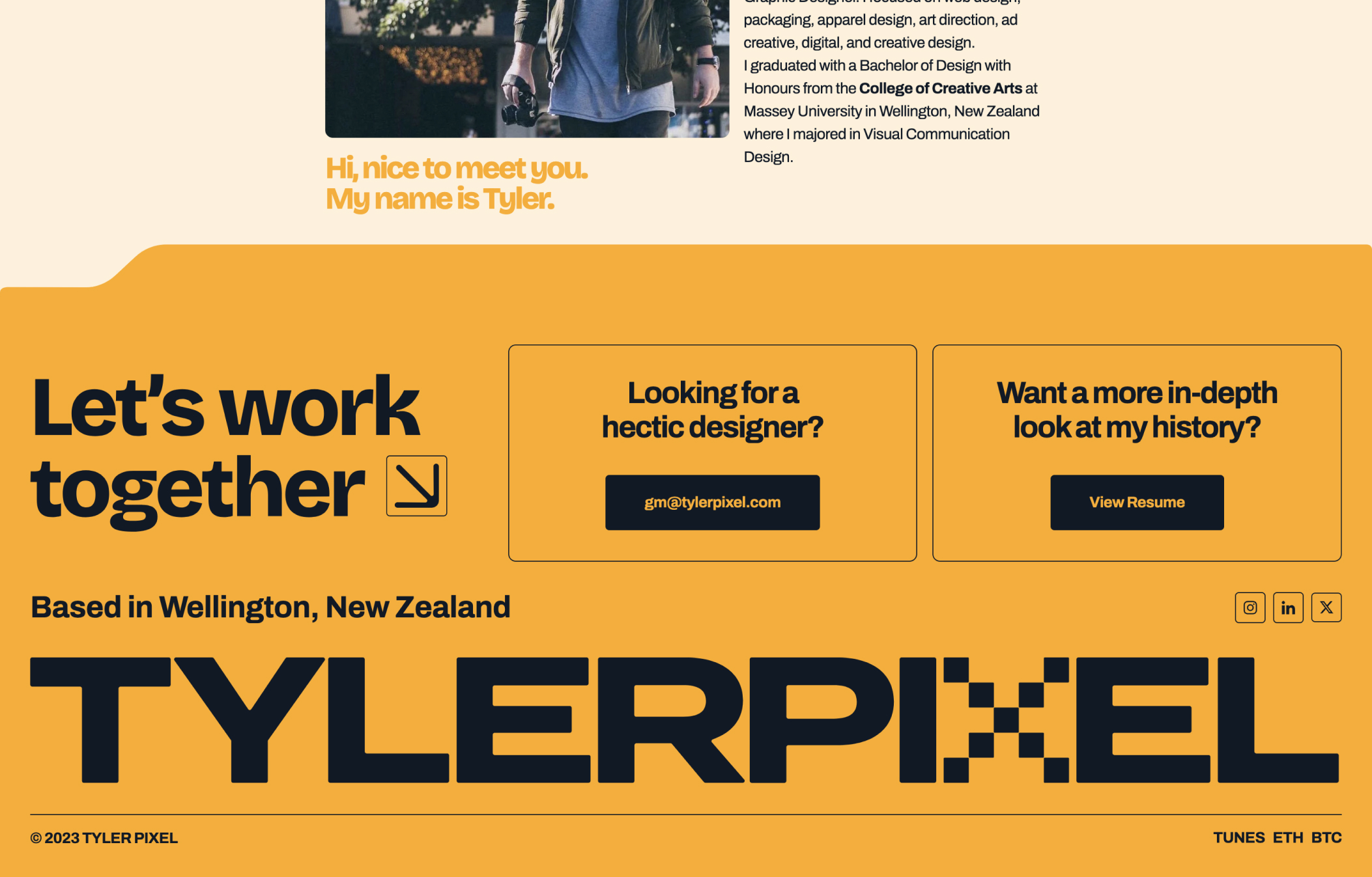 Footer | Tyler Pixel