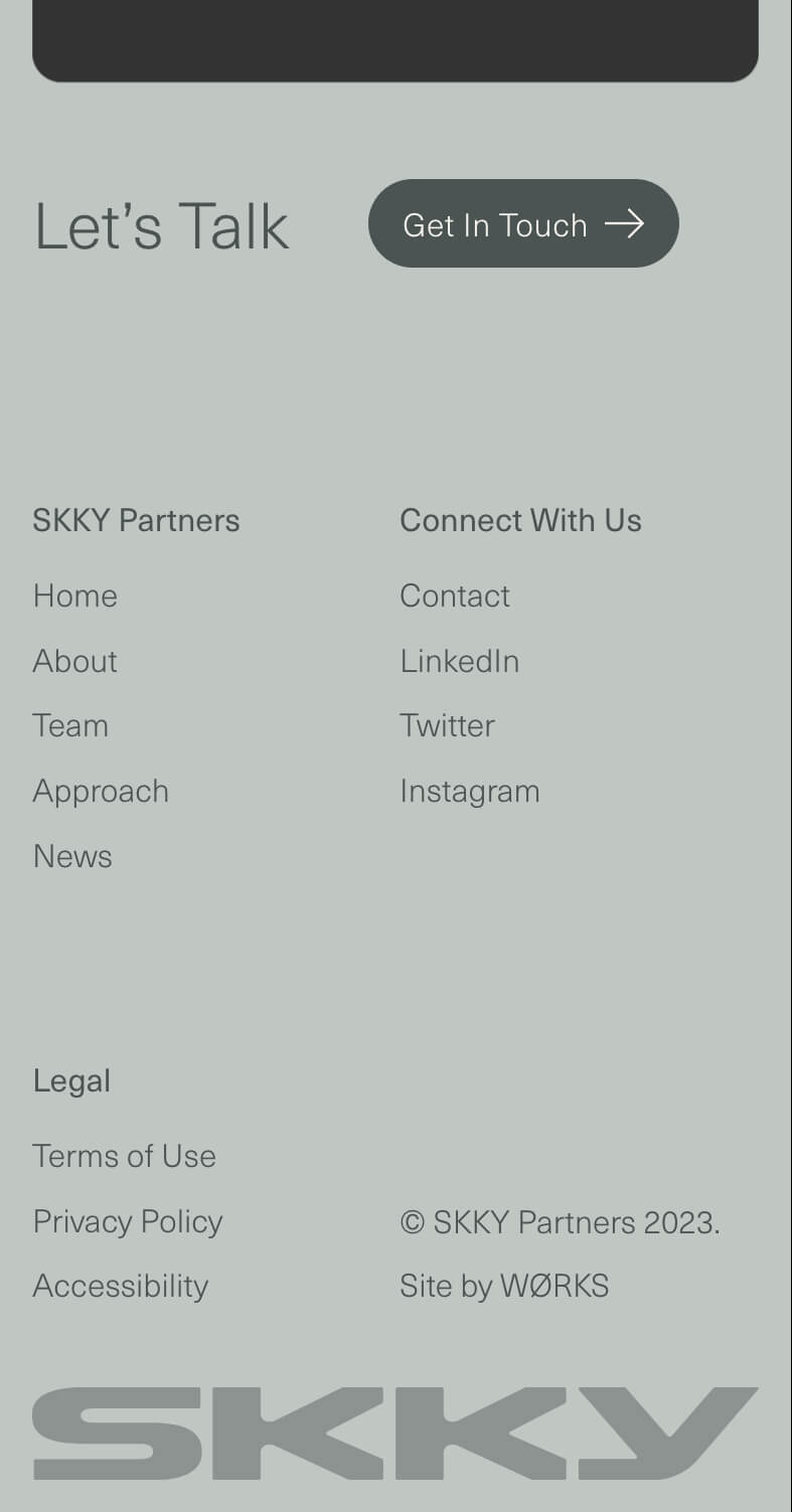 Footer | Skky Partners
