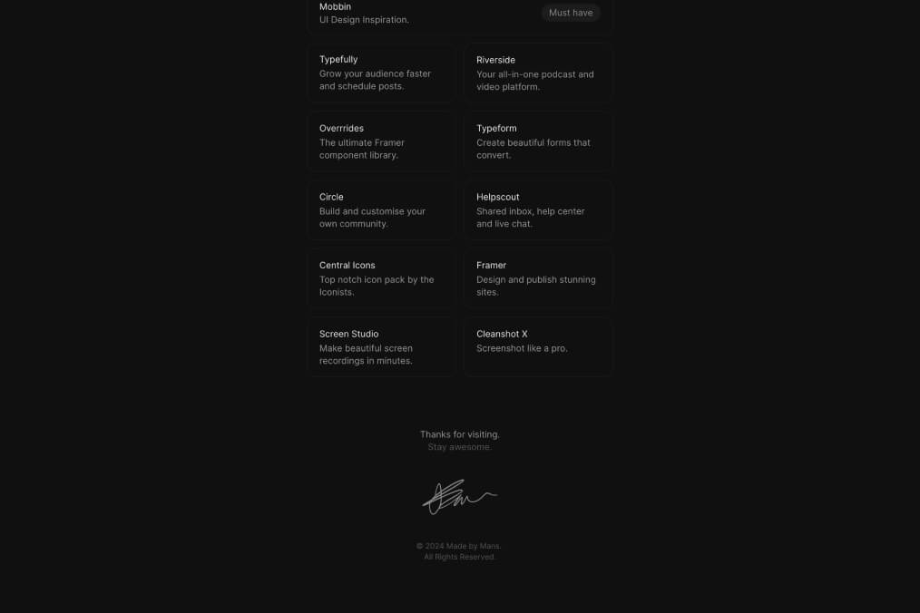 Footer — The only footer gallery on earth.