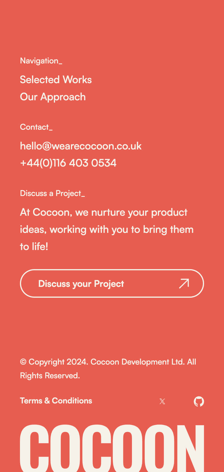 Footer | Cocoon Development