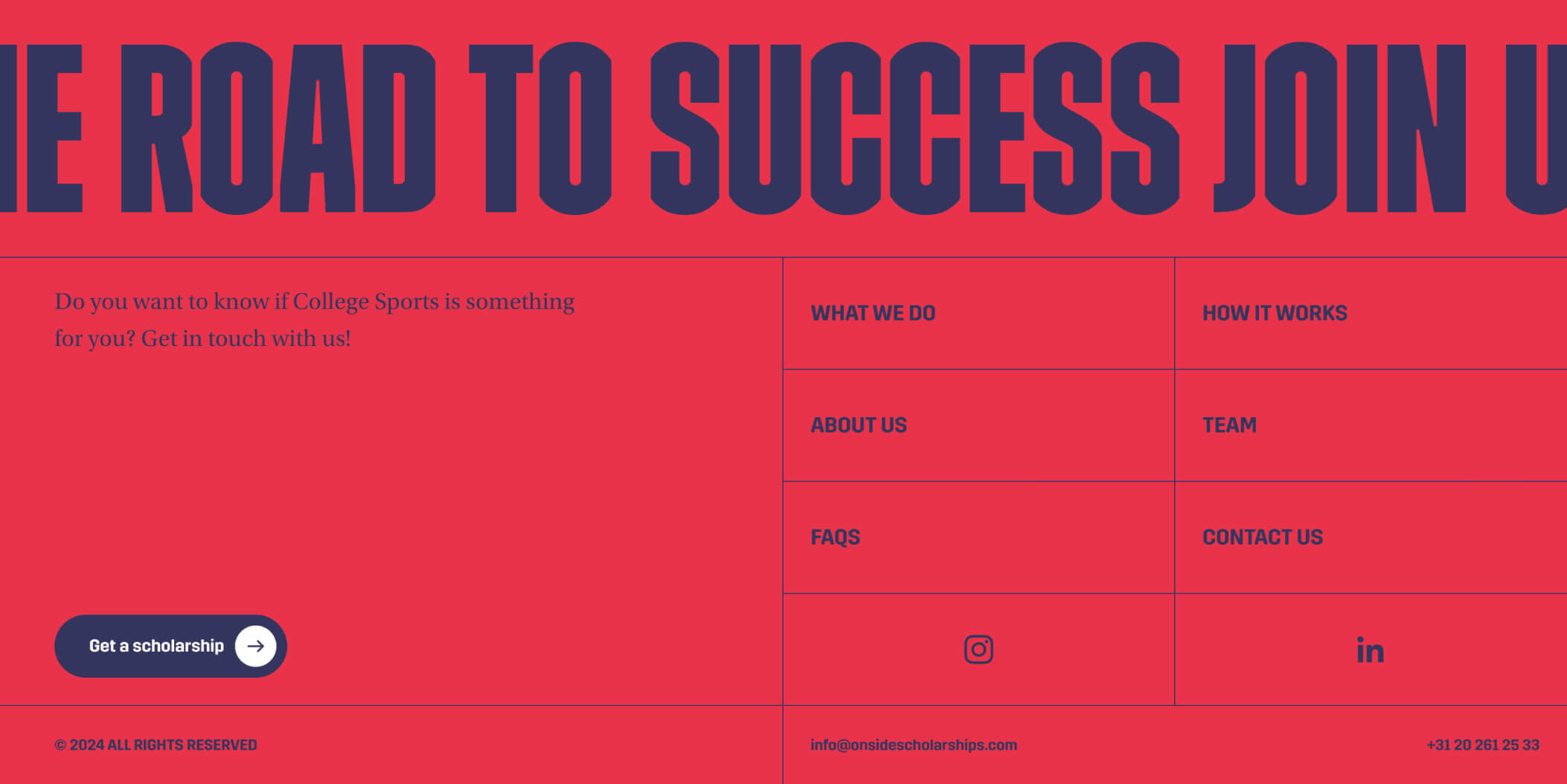 Footer | Onside Scholarships