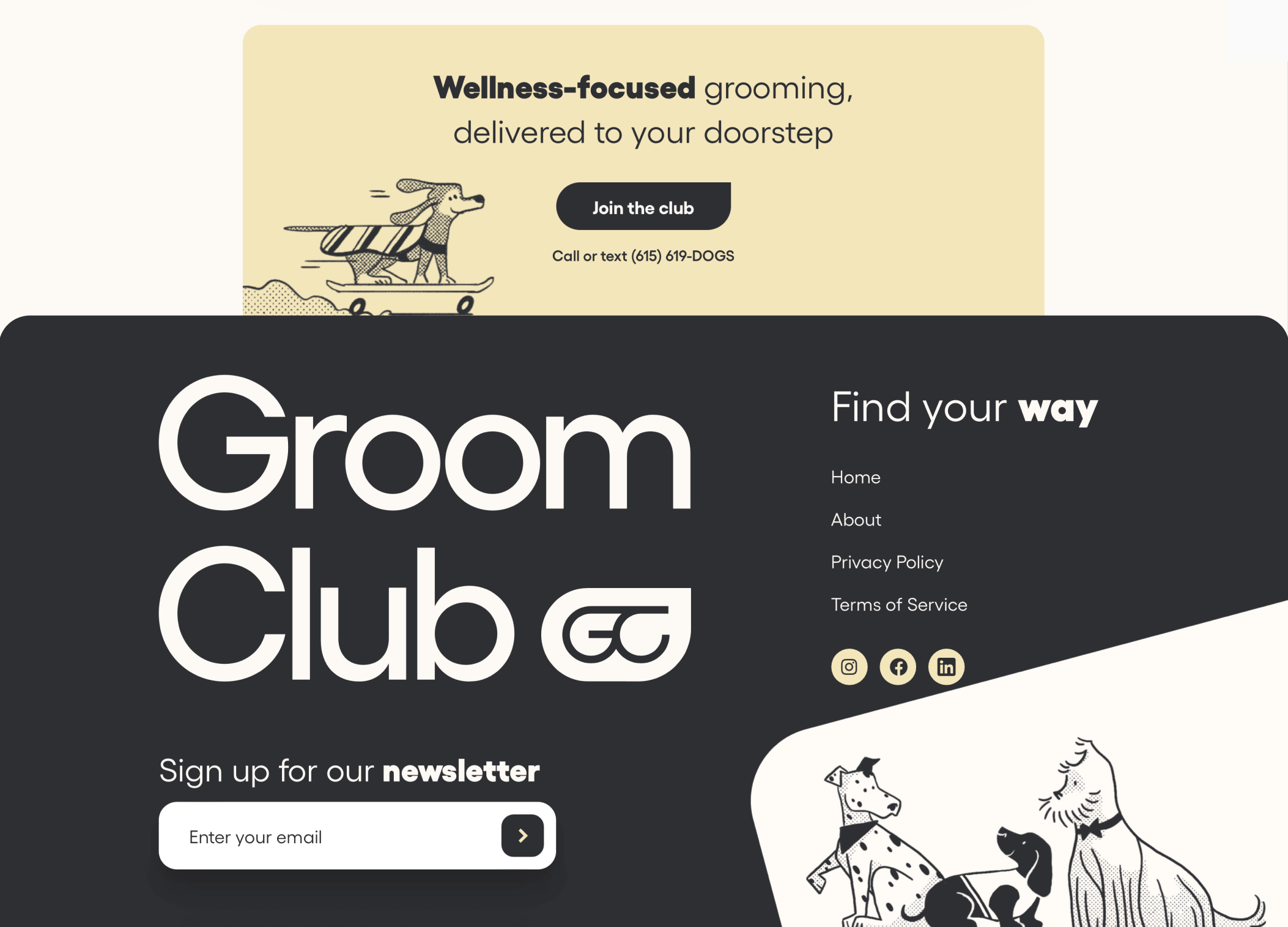 Footer | Groom Club