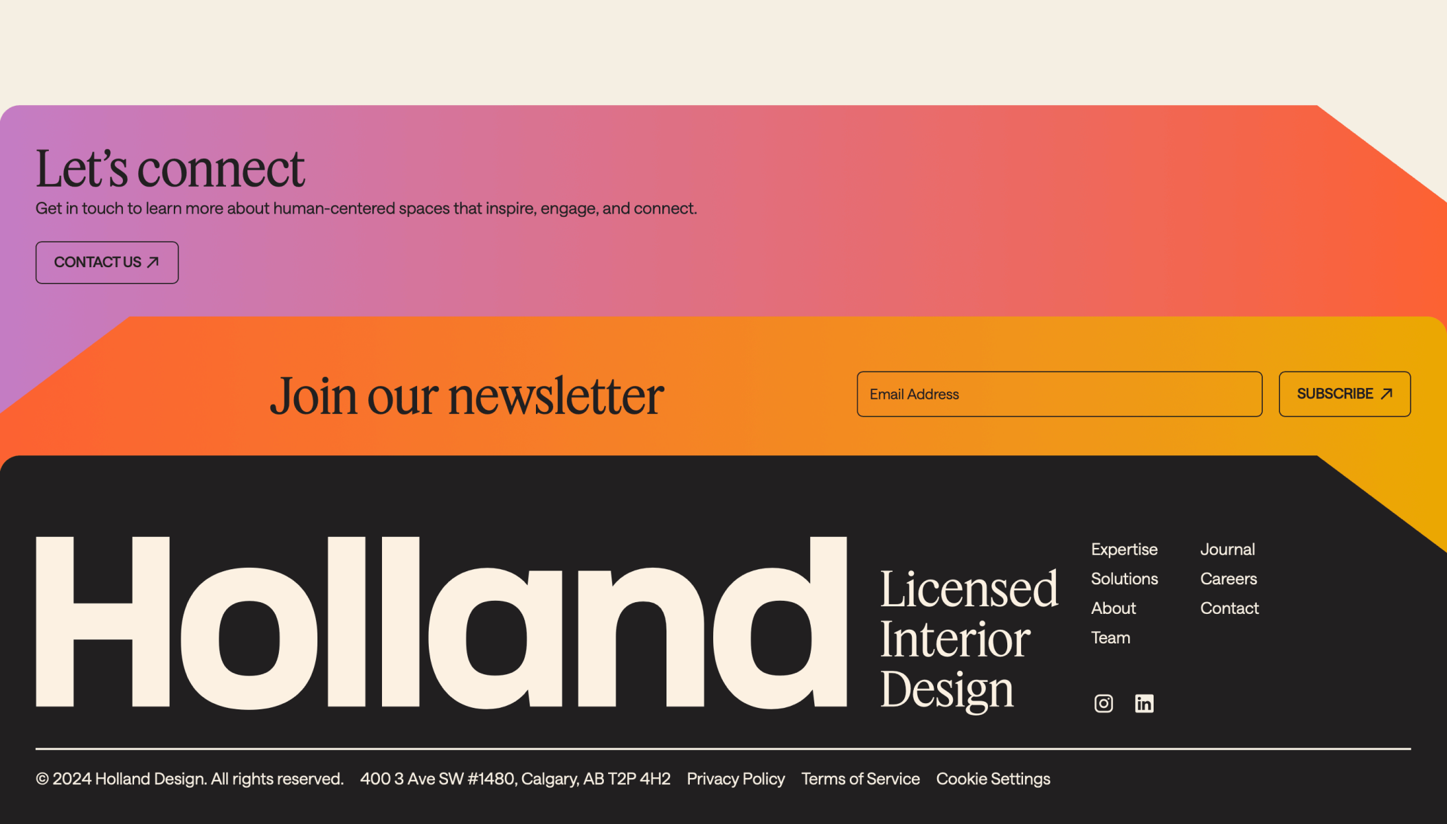 Footer | Holland Design