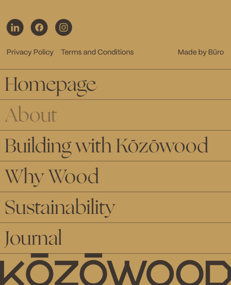Footer | Kōzōwood