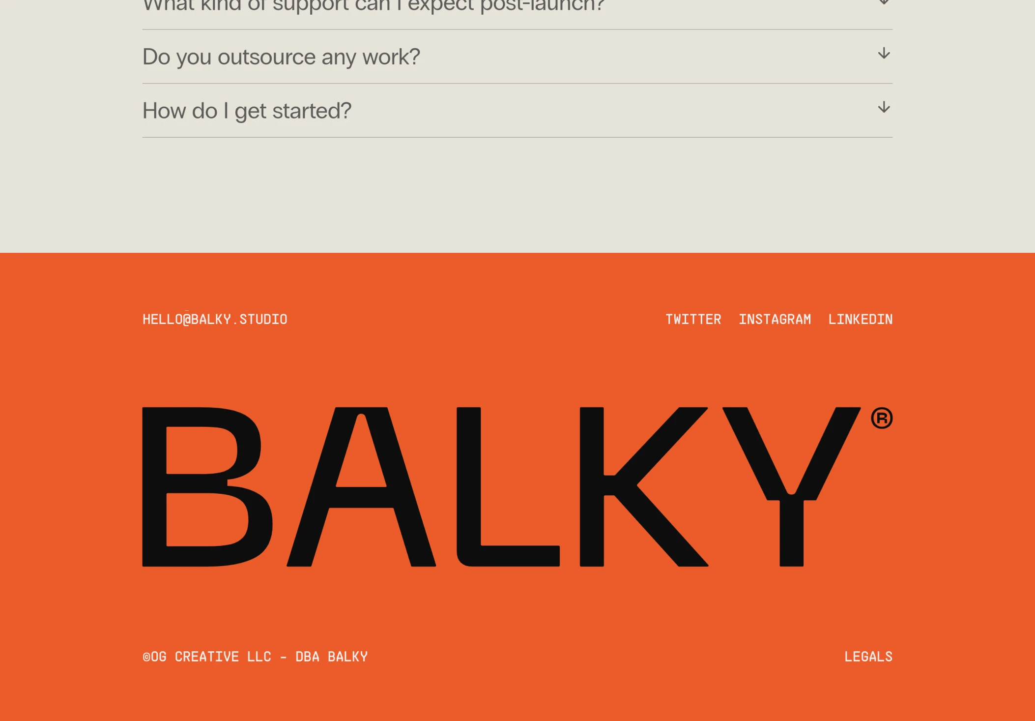 Footer | Balky Studio