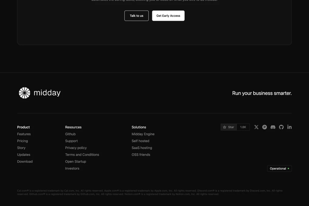 Footer | Small Type Footers — The only footer gallery on earth.